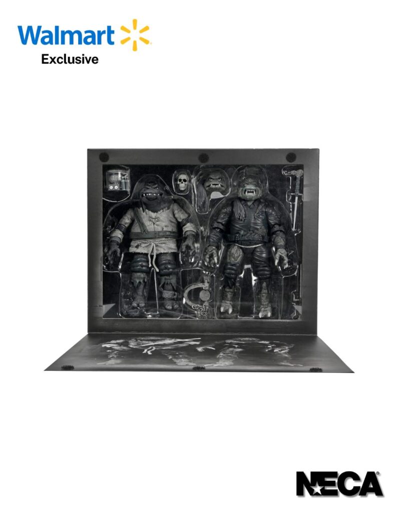 NECA Leo and Raph Universal Monsters x TMNT Black and White Edition ...