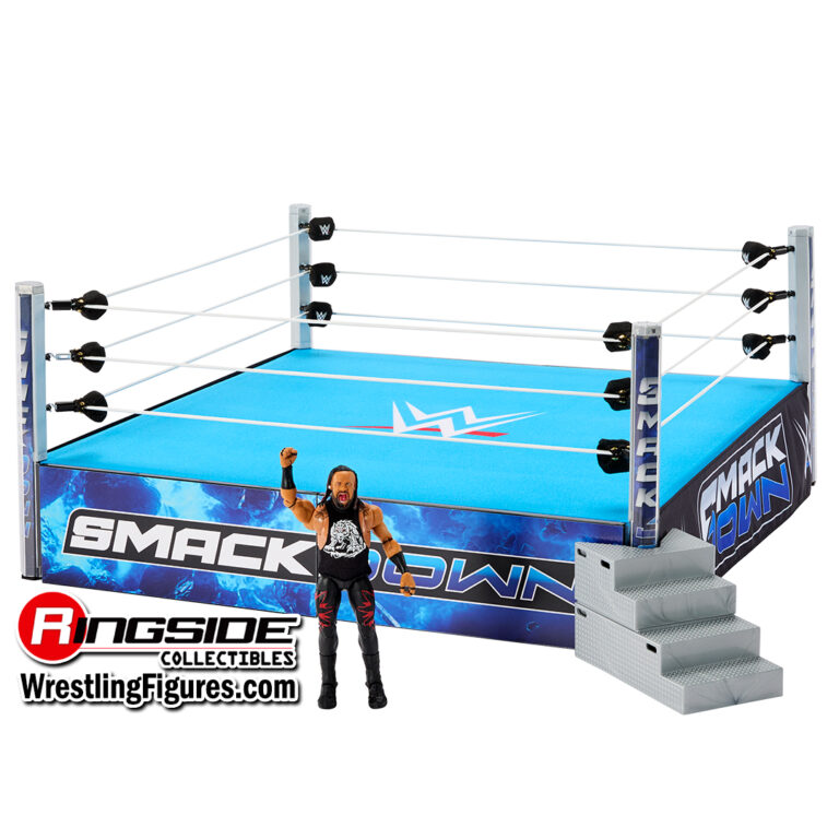WWE Smackdown Real Scale Wrestling Ring Playset w/ Jacob Fatu Ultimate ...