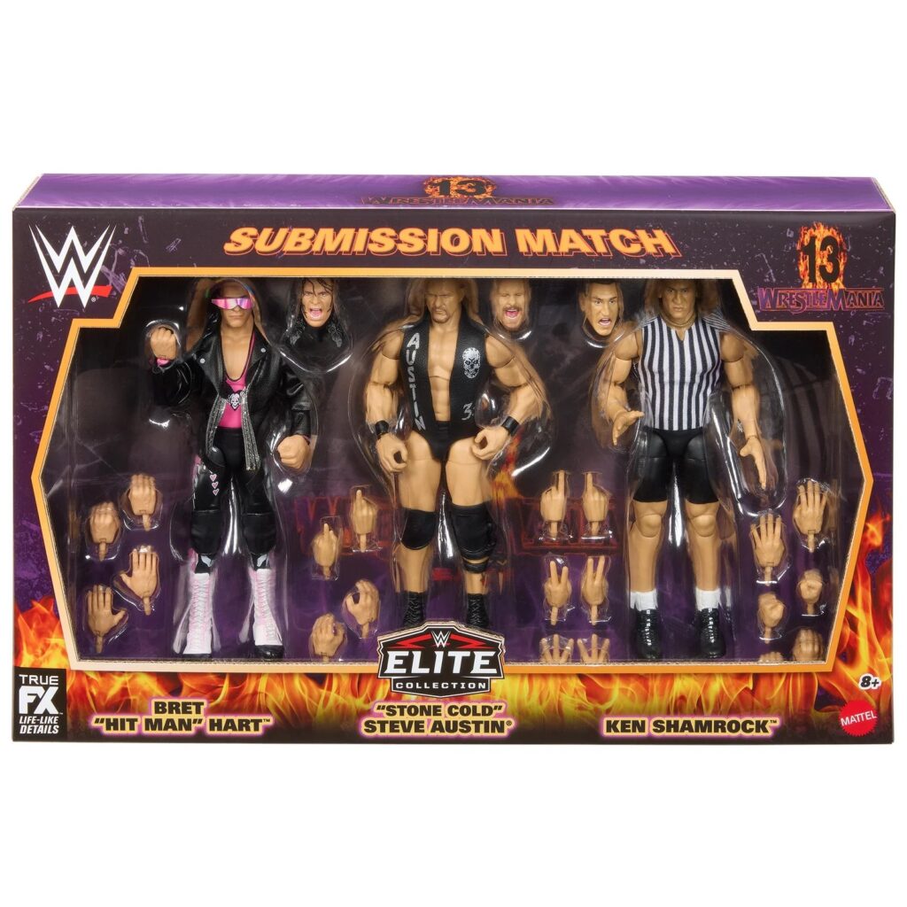 WWE Elite Collection 3-Pack WrestleMania 13 Submission Match Action ...