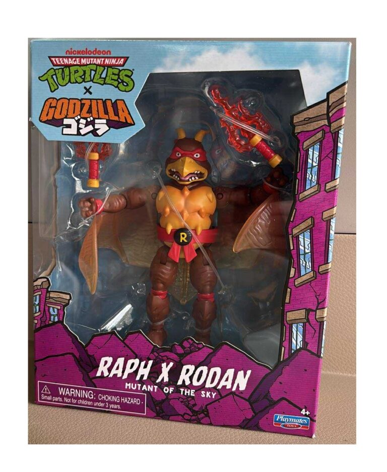 Teenage Mutant Ninja Turtles x Godzilla Raphael Action Figure - FREE UK ...